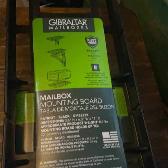 gibraltar | Other | New Gibraltar Steel Mailbox Mounting Board Black 46 ...